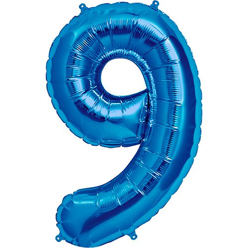 number 9 blue