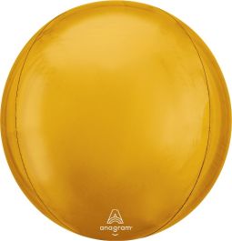 15 Inch Anagram Gold Orbz Foil Balloon - PKG