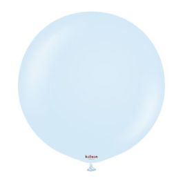 18 inch Kalisan Macaron Matte Baby Blue Latex Balloons - 25 ct