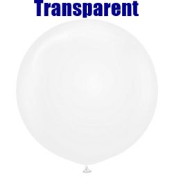 24 Inch Kalisan Standard Transparent Latex Balloons - 2 CT