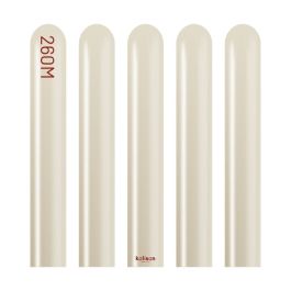 260M Kalisan Mirror White Gold Latex Balloons - 50CT