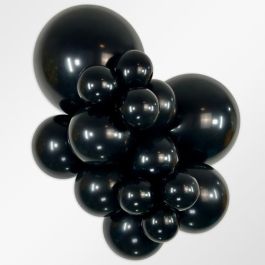 18 inch Sempertex Deluxe Black Latex Balloons - 25 CT