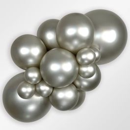 24 inch Sempertex Reflex Silver Latex Balloons - 3 CT