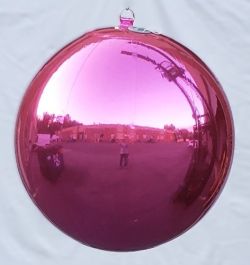 3 foot Hot Pink Shiny Chrome ball