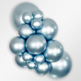 18 inch Sempertex Silk Arctic Blue Latex Balloons - 25 CT