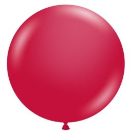 36 inch Tuf-Tex Metallic Starfire Red Latex Balloons - 2 CT