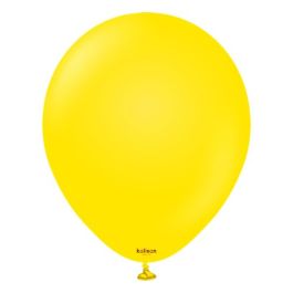 12 inch Kalisan Yellow Latex Balloons - 100CT
